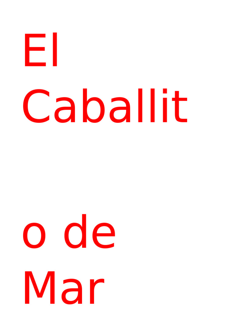 Caballitos de mar: hábitat y características | PDF