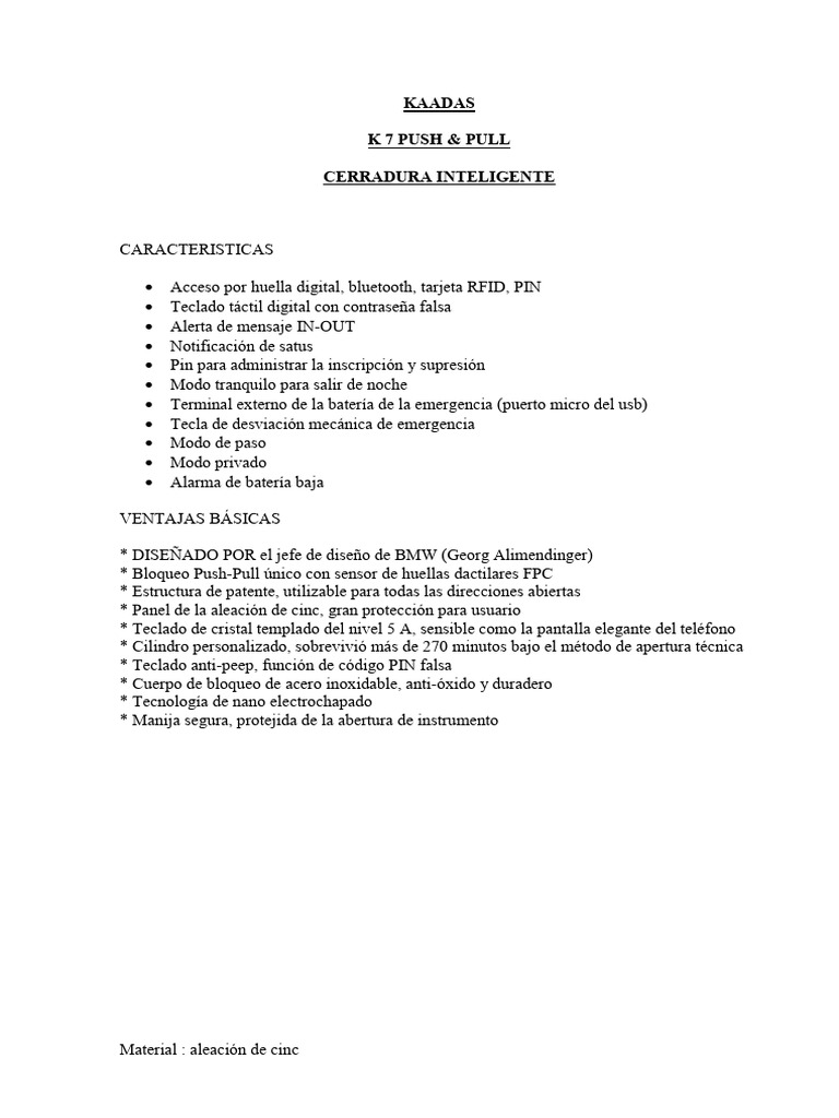 K7 User MANUAL Spanish | PDF | Número de identificación personal | Tornillo