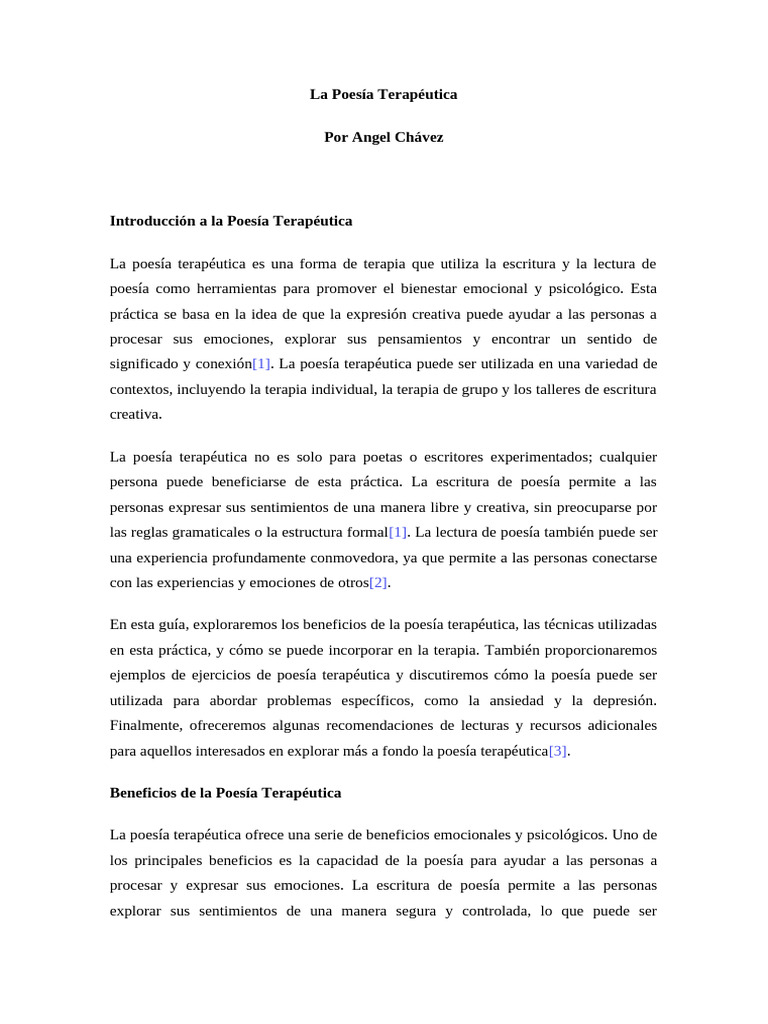 La Poesía Terapéutica | PDF | Las emociones | Poesía