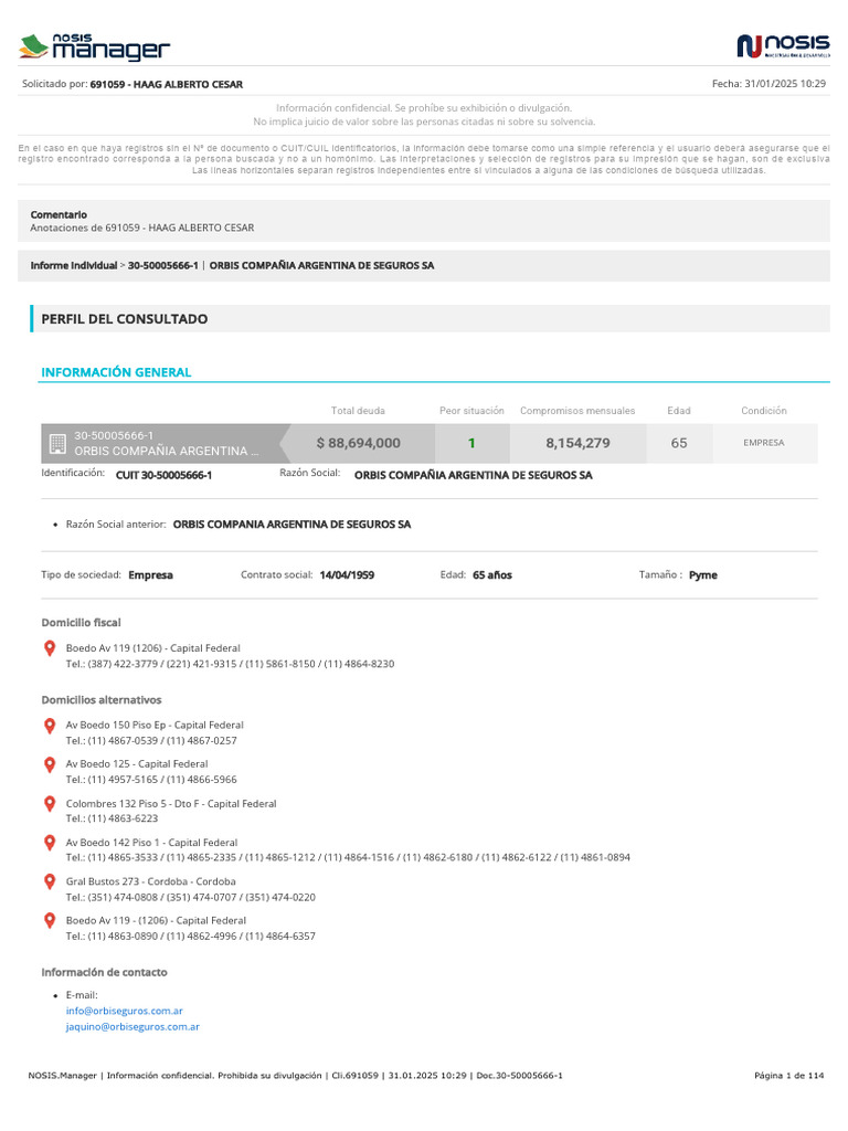 Informe Nosis Orbis | PDF | Economias | Business