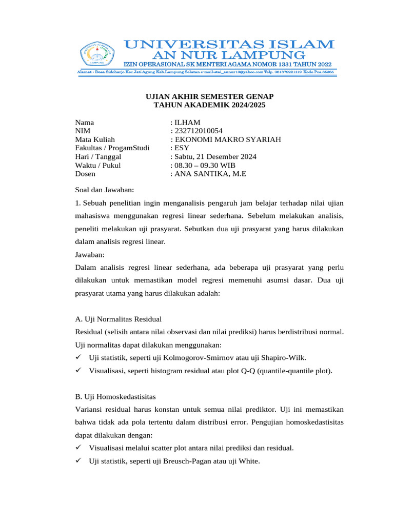 Soal Uas Esy Fix | PDF