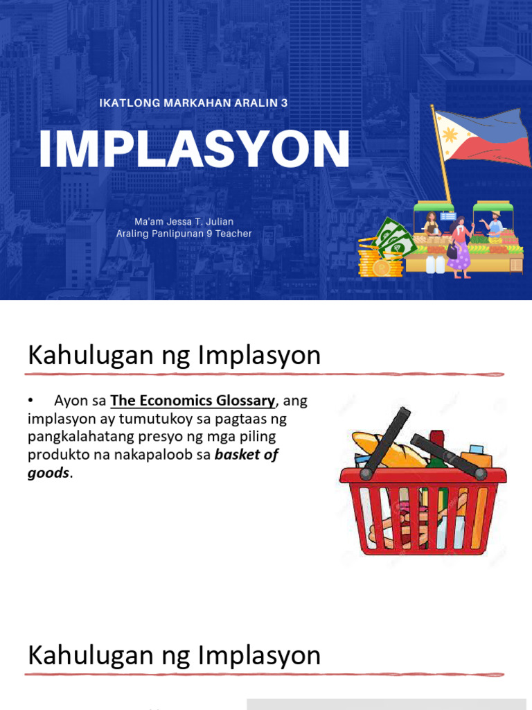 Araling Panlipunan Implasyon | PDF