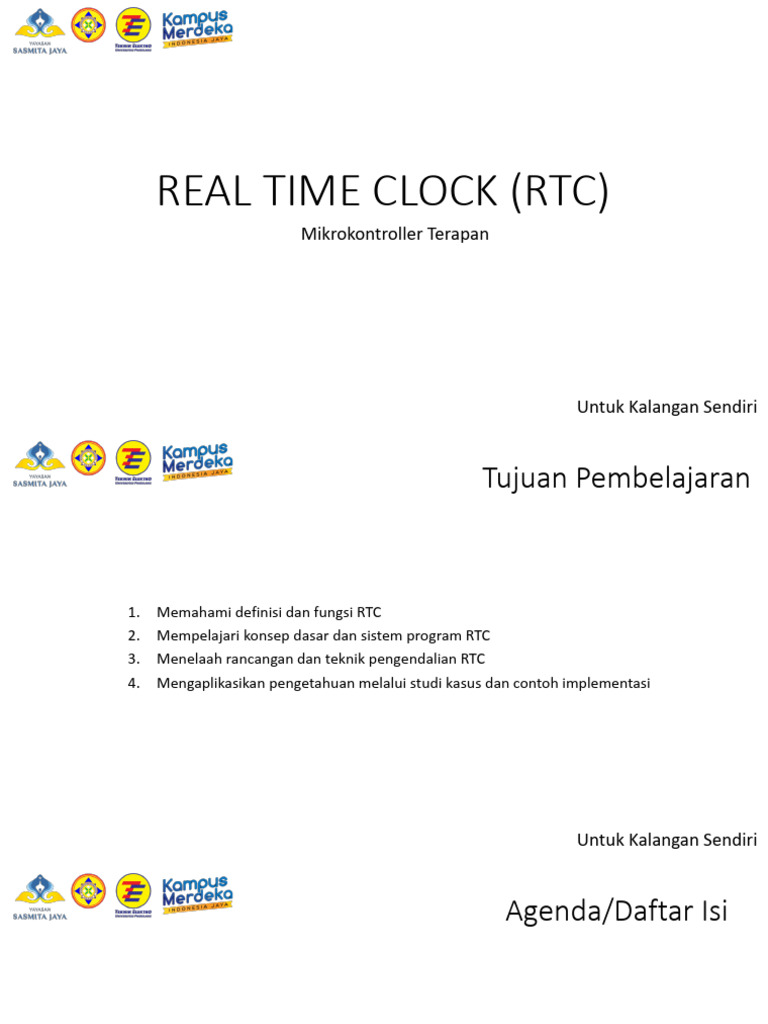 1. REAL TIME CLOCK (RTC) | PDF