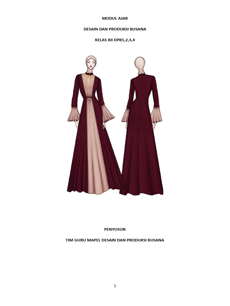 Modul Ajar Desain Dan Produksi Busana Xii DPB | PDF