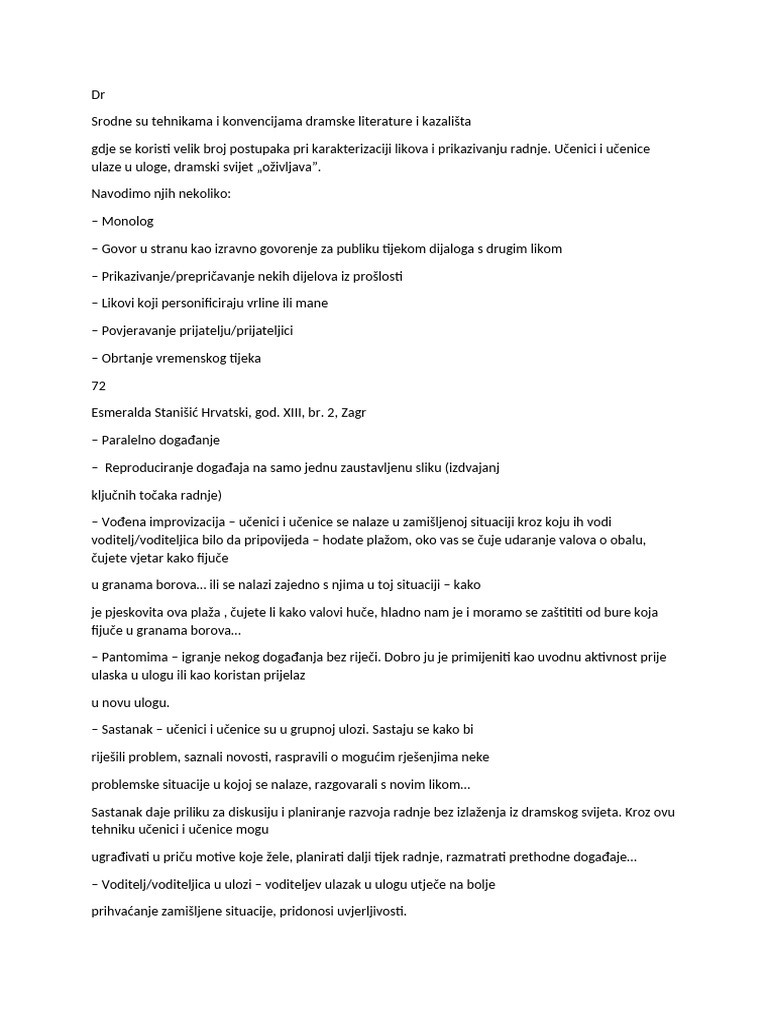 Dramske Tehnike | PDF