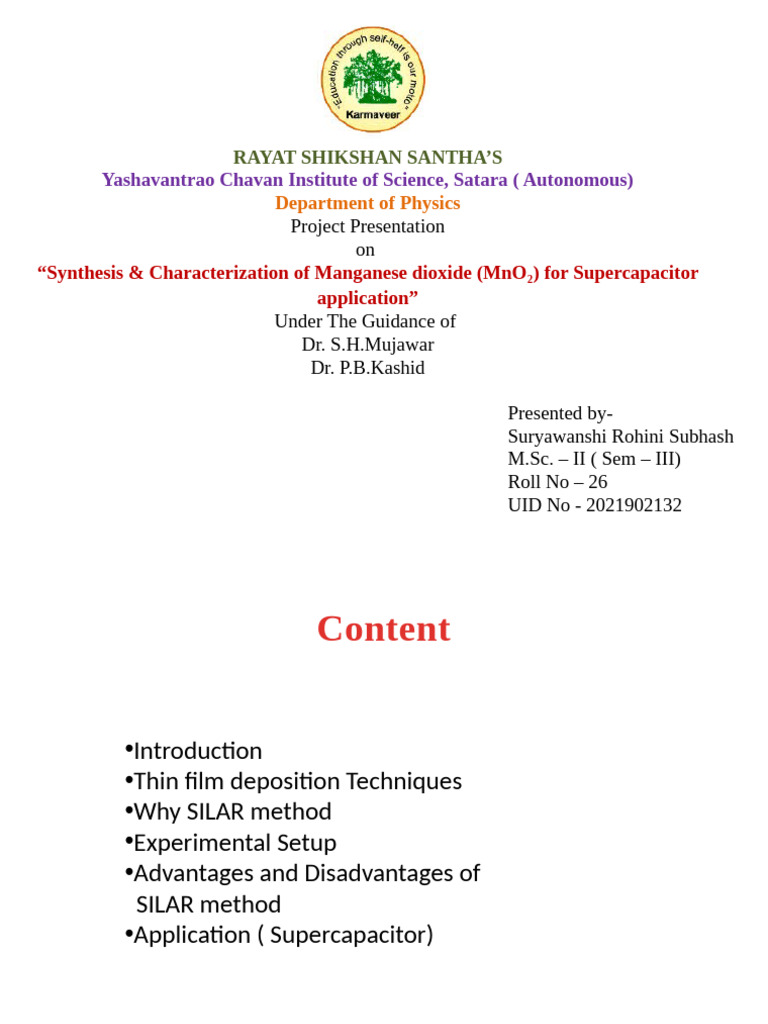 Rohini mno2 | PDF | Physical Sciences | Materials
