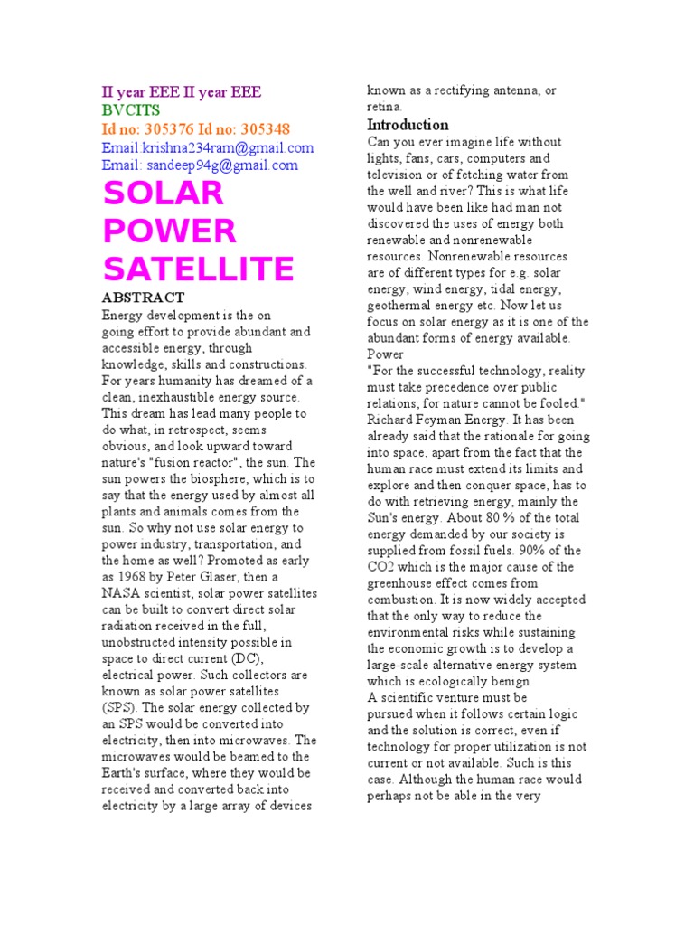 Solar Document | PDF | Photoelectric Effect | Microwave