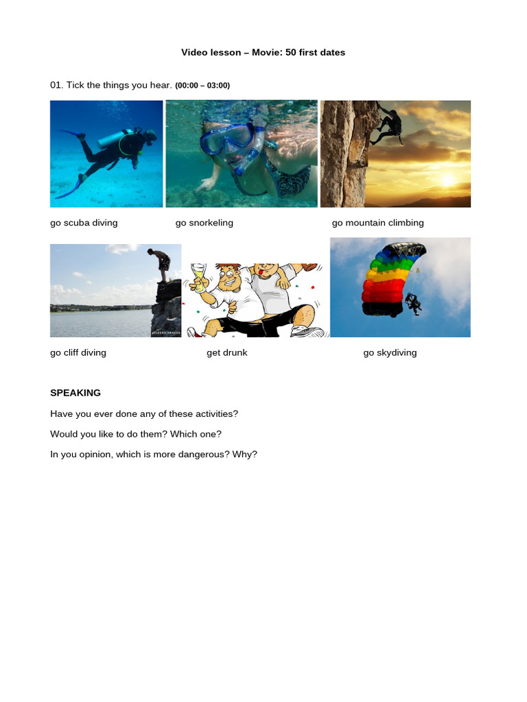 50 First Dates Video Lesson Guide | PDF