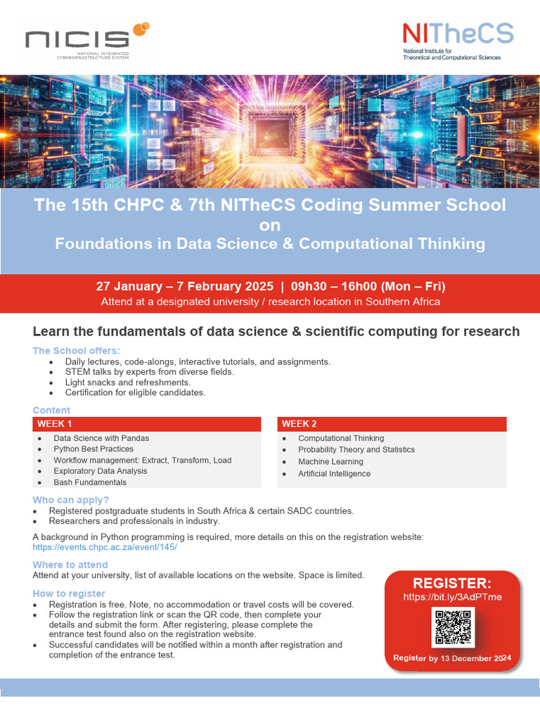 Coding Summer School 2025 Advert | PDF