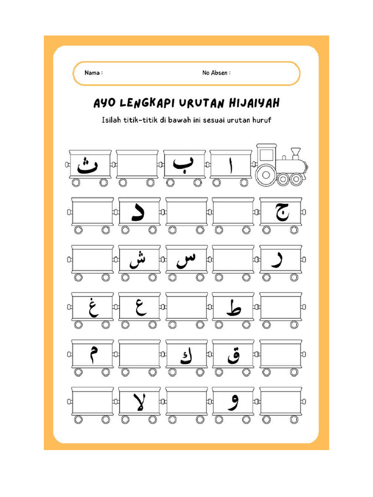 Melengkapi Huruf Hijaiyah | PDF