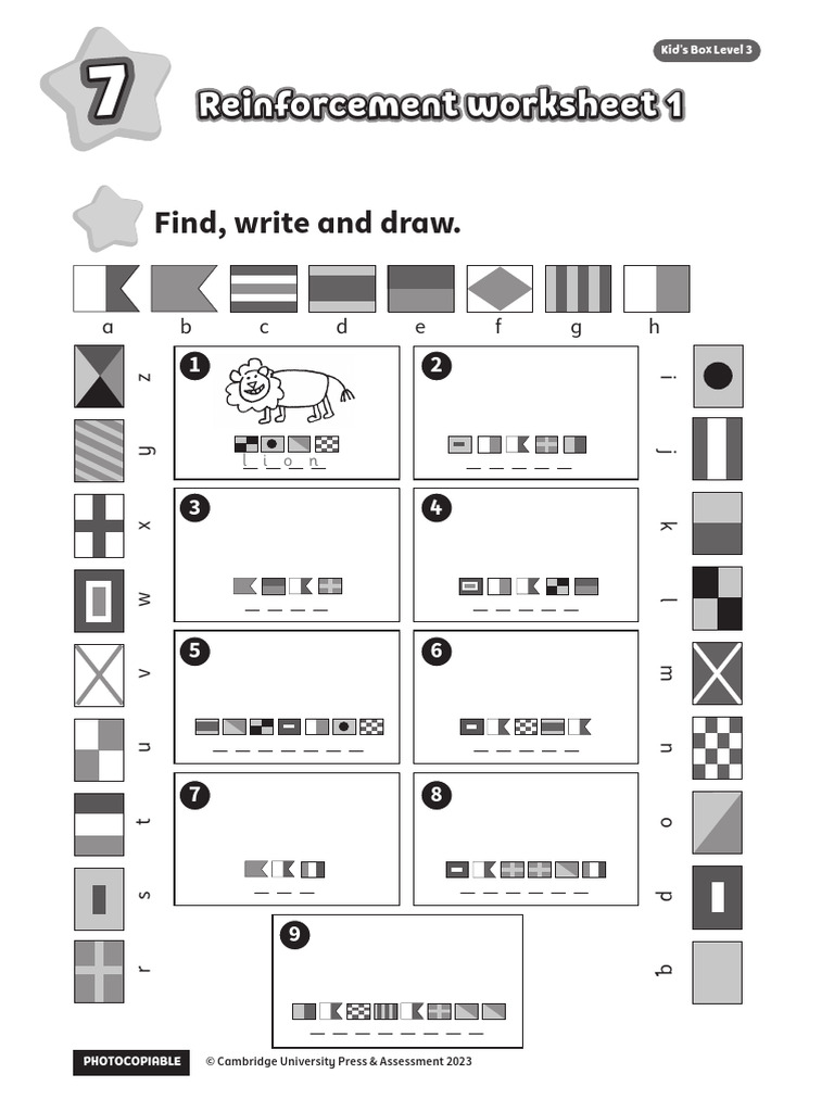 KidsBox - Level3 - Unit7 - Reinforcement Worksheet 1-1 | PDF