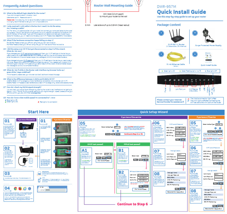 DWR-957M T1 QIG v1.00 (TELKOM) 210x297-Rev02 | PDF | Wi Fi | Router (Computing)