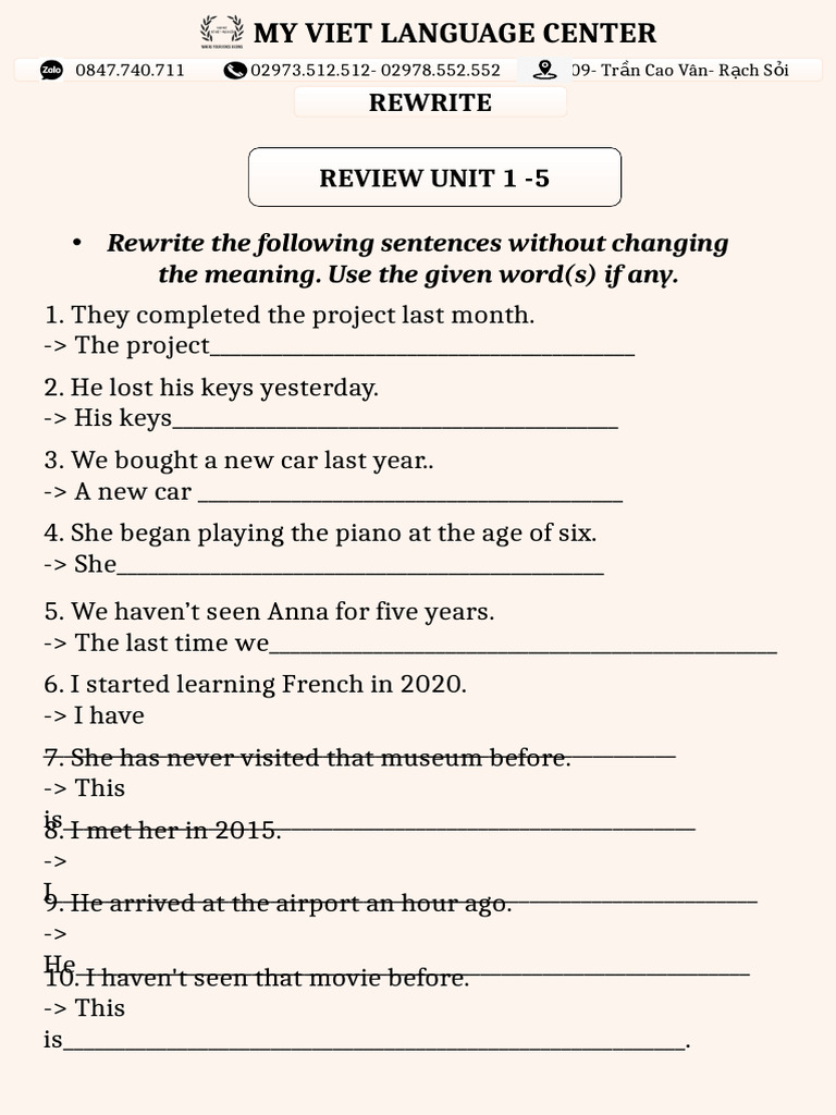 Review U1-5 (Rewrite) | PDF