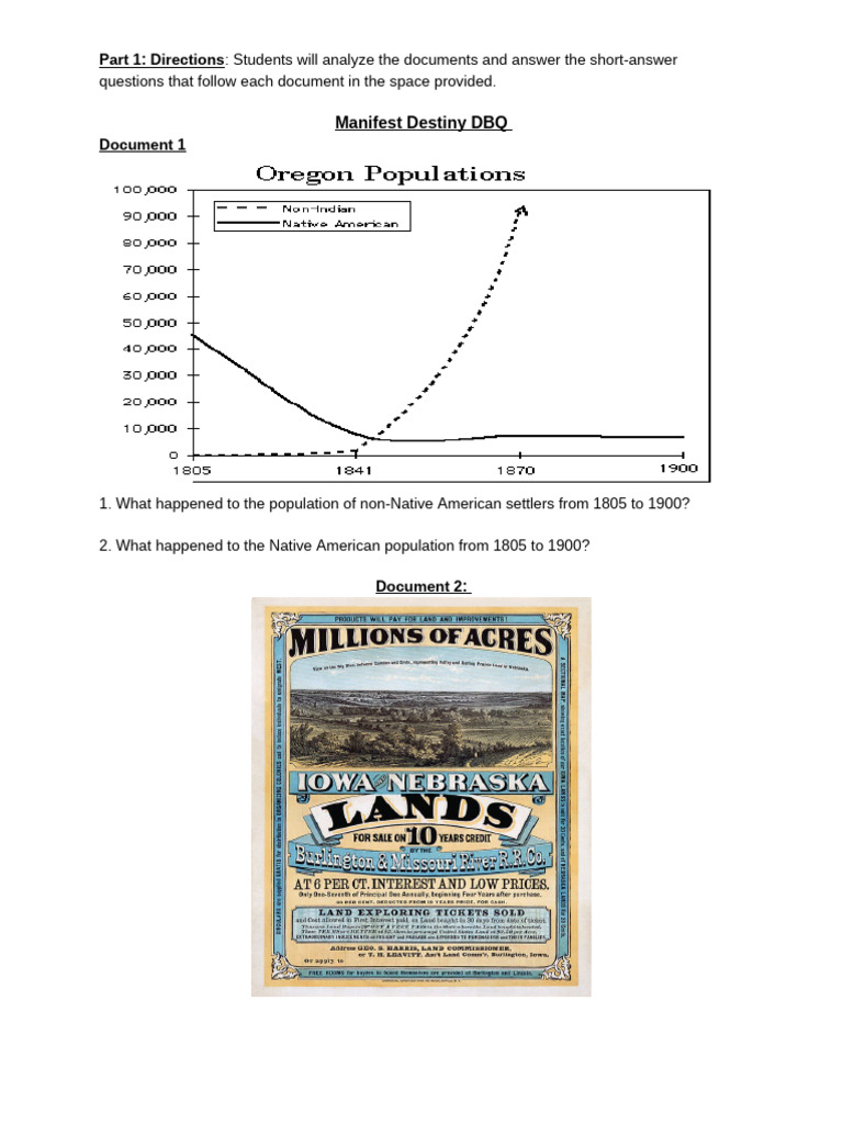 Manifest Destiny Analysis and Essay Guide | PDF | The United States
