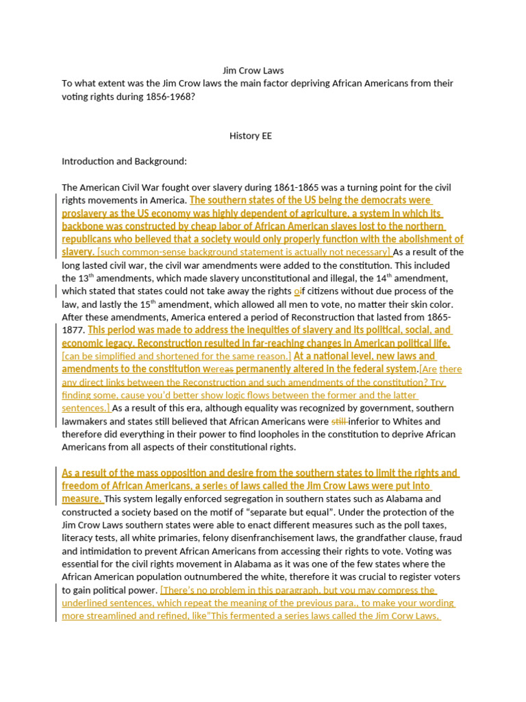 EE - Intro - Corrected - 1 - Modified On Jun10 | PDF | Jim Crow Laws ...