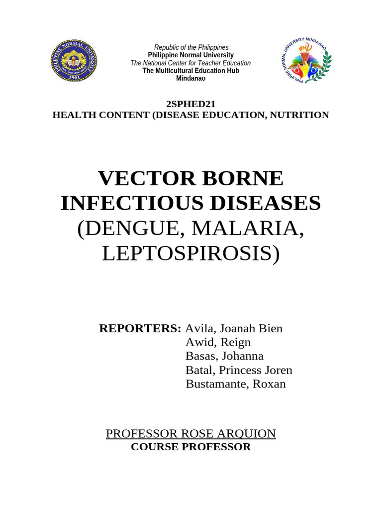 Vector borne infectious diseases | PDF | Mosquito | Malaria