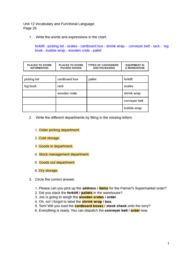 Warehouse Vocabulary and Operations Guide | PDF | Cargo | Supply Chain ...