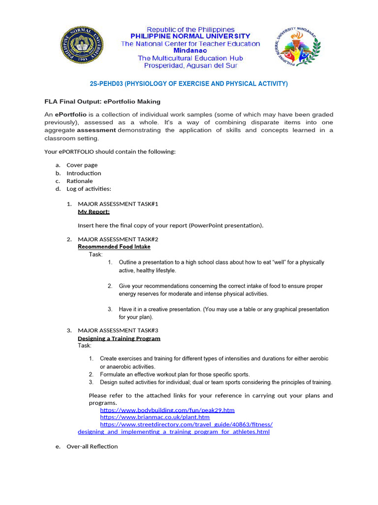 Physiology Eportfolio (Physio) | PDF