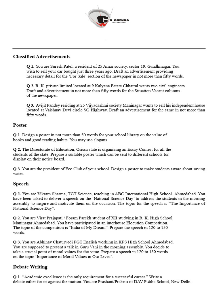 Writing Skills Pdf Human Communication