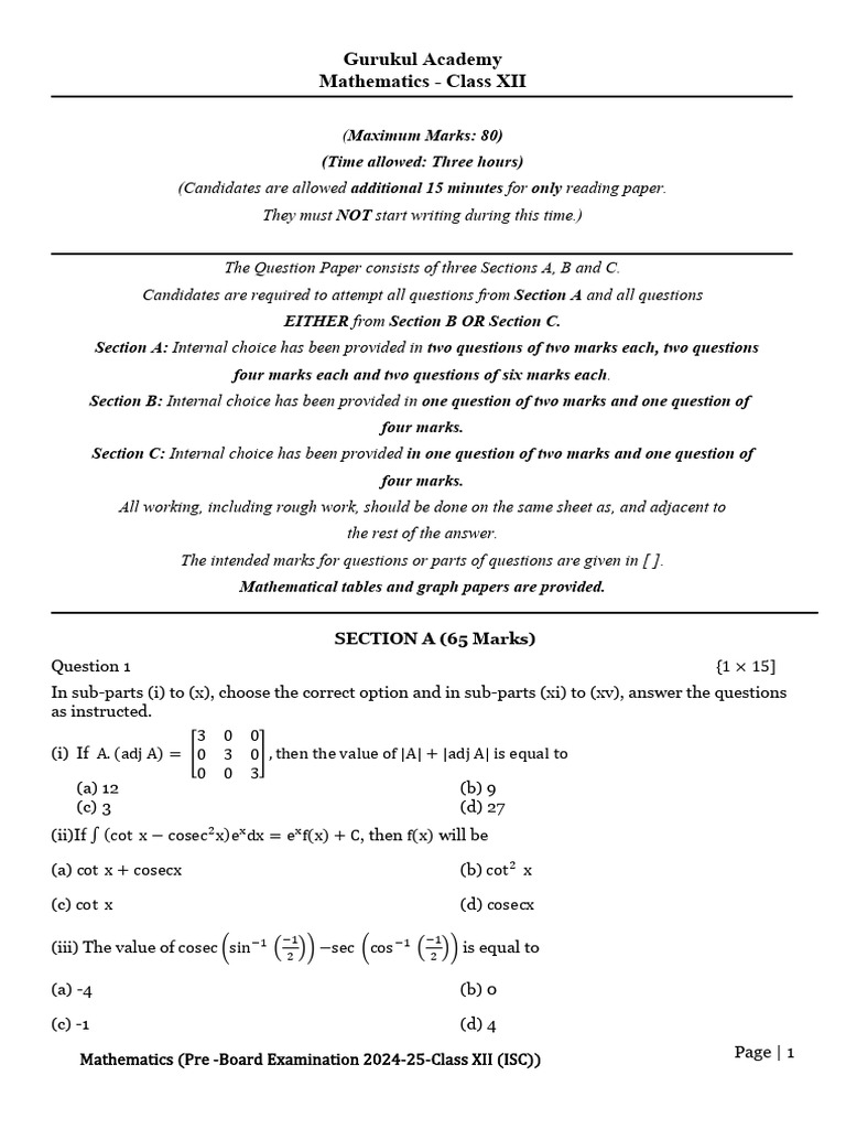 2nd Pre Board (2024-25) | PDF | Demand | Euclidean Vector