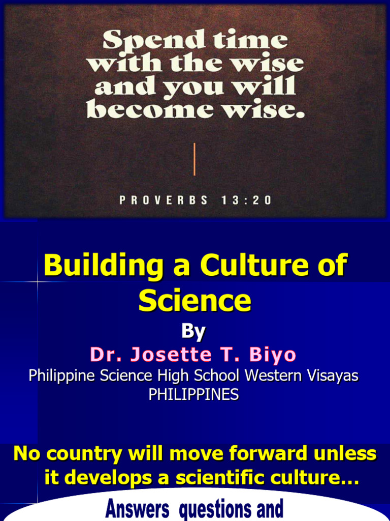Building A Culture of Science 2023 | PDF | Science | Experiment