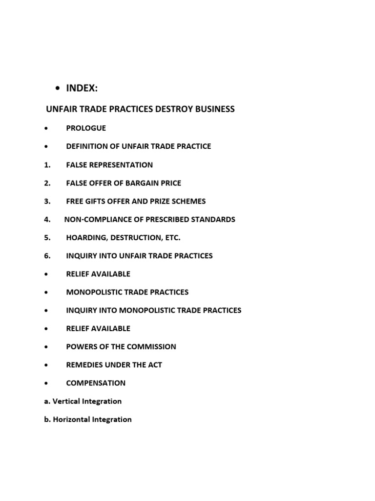 Definition of Unfair Trade Practices | PDF | Securities (Finance) | Fraud
