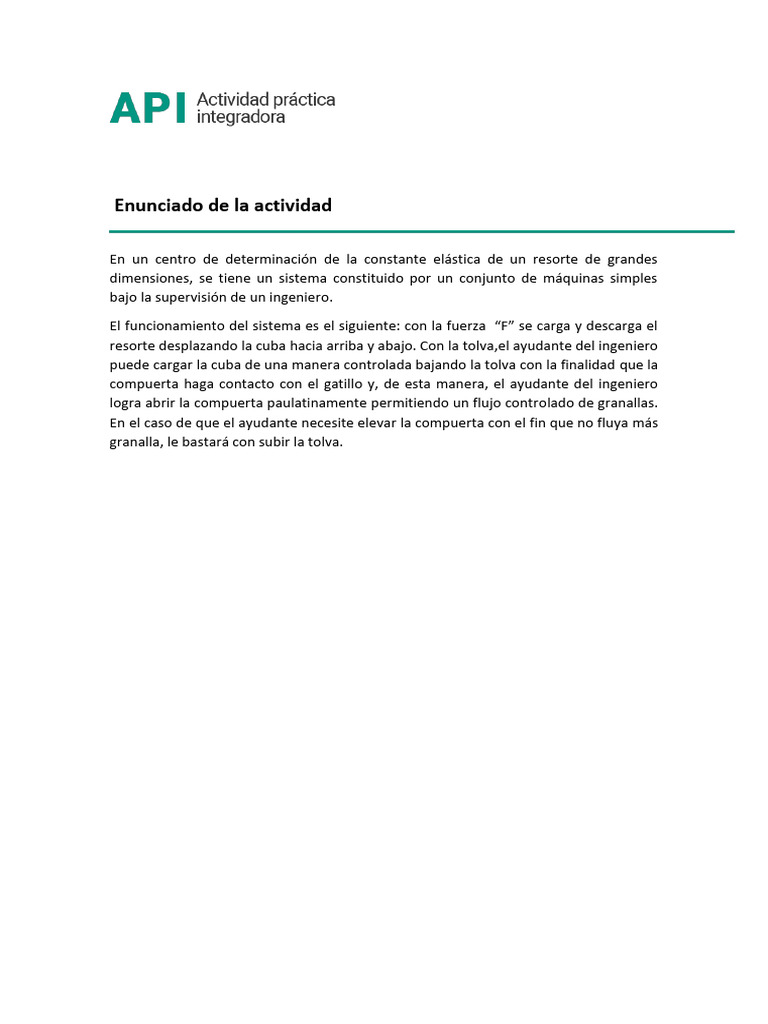 API1 - Enunciado de La Actividad | PDF
