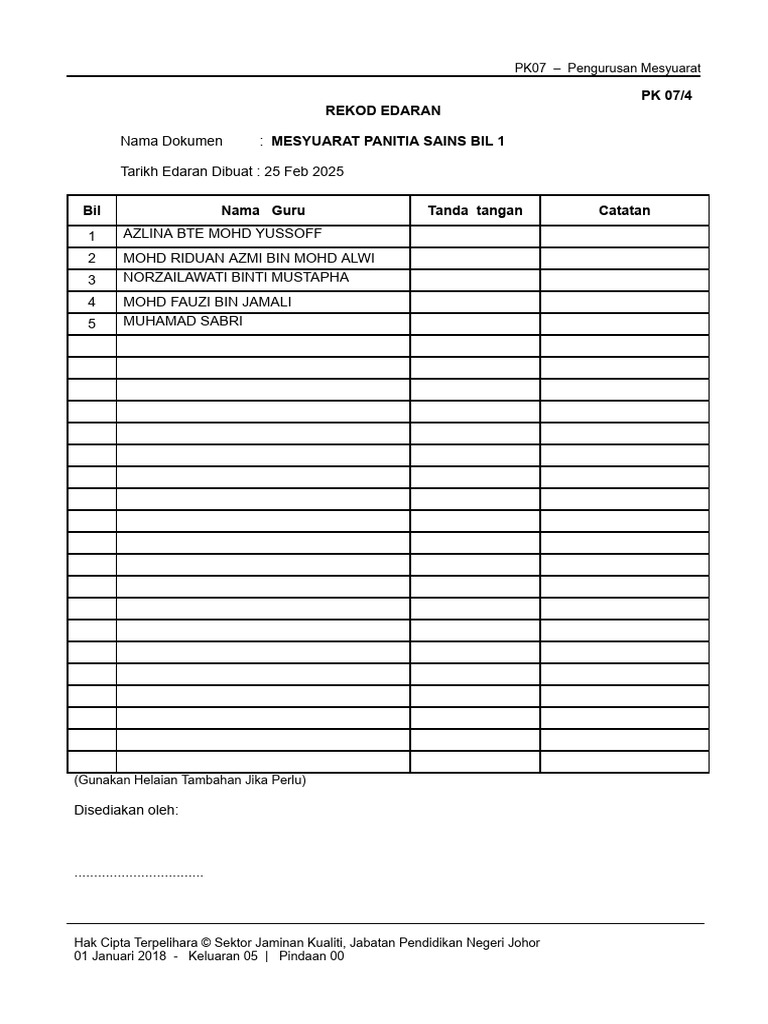 Pk07 4 Rekod Edaran 1 2025 Pdf