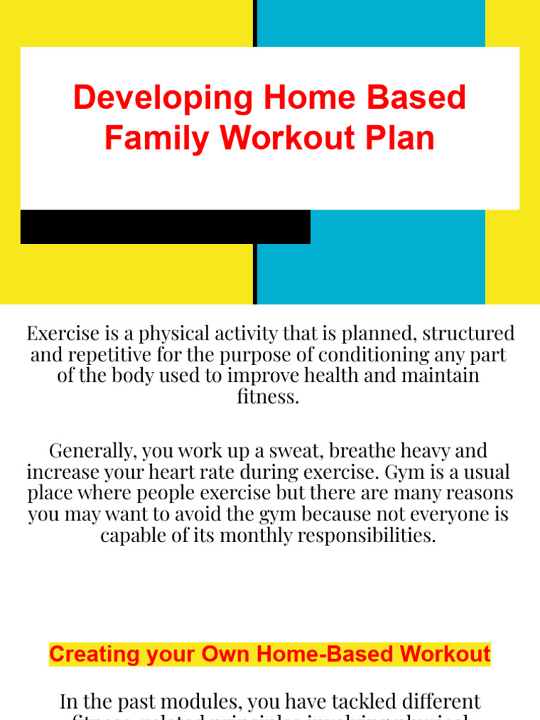 Developing Home Based Family Workout and Evaluation | PDF | Physical ...