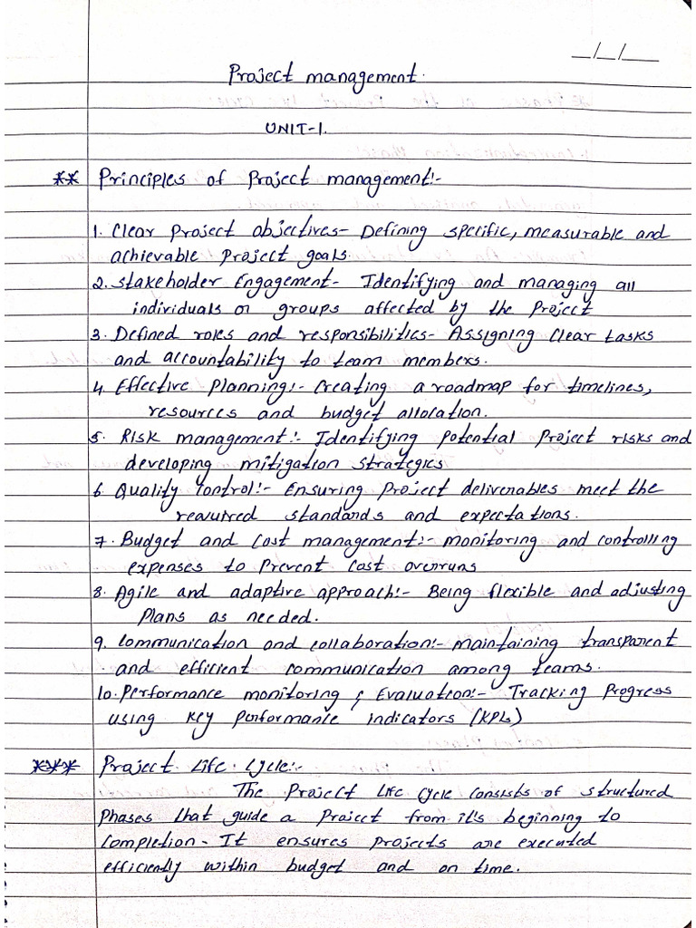 PM Unit 1 | PDF