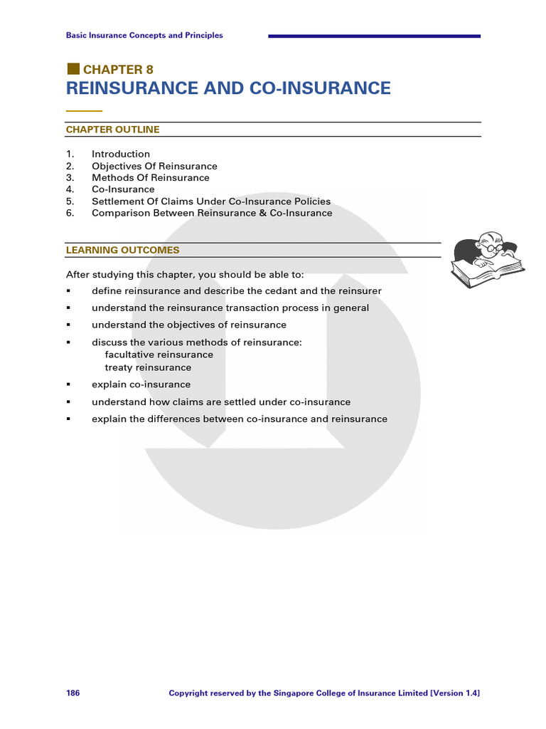 BCP Chapter 8 - Reinsurance and Co-Insurance | PDF | Reinsurance ...