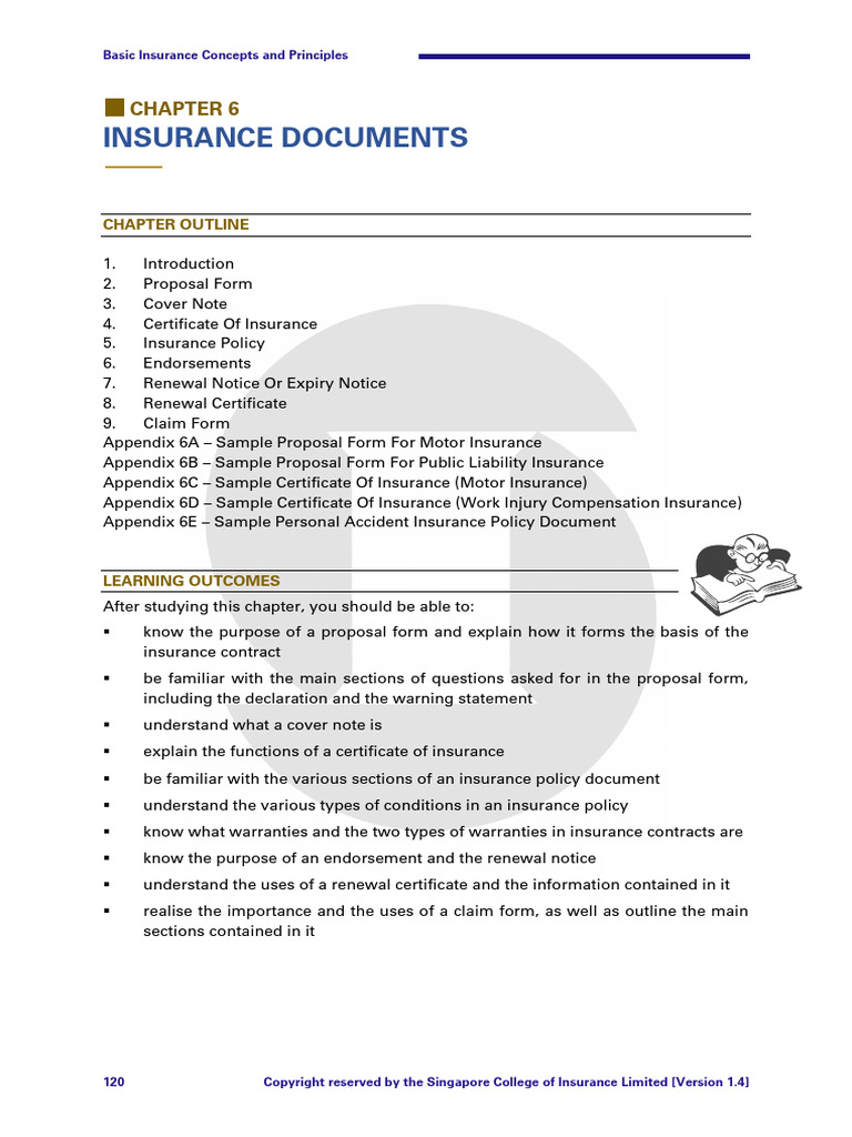 BCP Chapter 6 - Insurance Documents | PDF | Insurance | Breach Of Contract