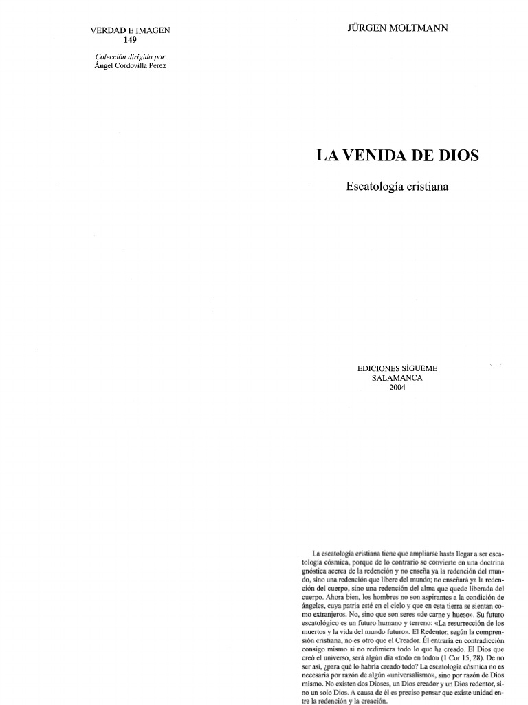 Moltmann%2C+Jurgen.+Escatologi%CC%81a+Co%CC%81smica%2C+en+La+Venida+de ...
