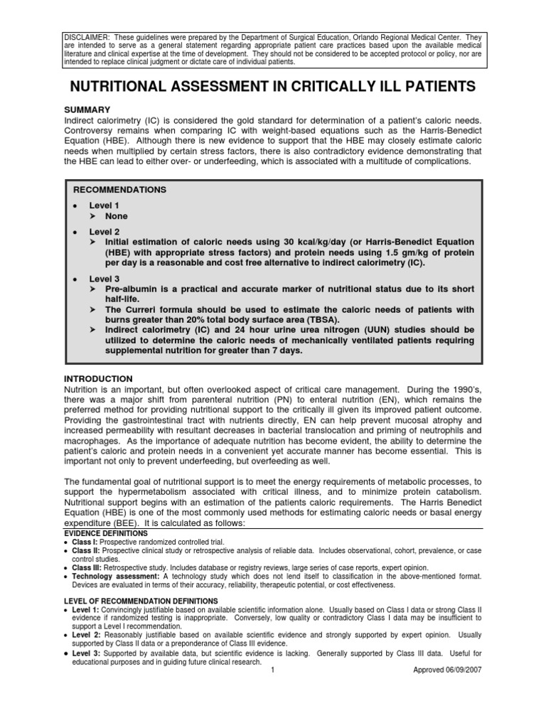 Nutrition Support Assessment | PDF | Nutrition | Diet & Nutrition