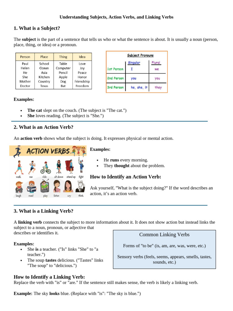 Grammar Handouts For ENG 102 | PDF | Subject (Grammar) | Verb