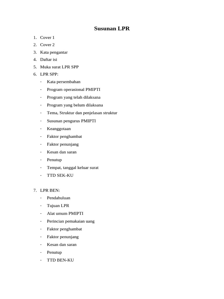 Susunan LPR | PDF