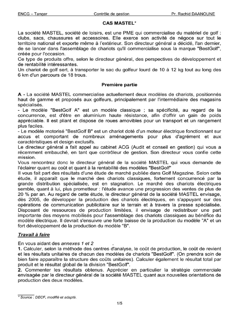 Chap.3 - Etude de Cas 8 | PDF