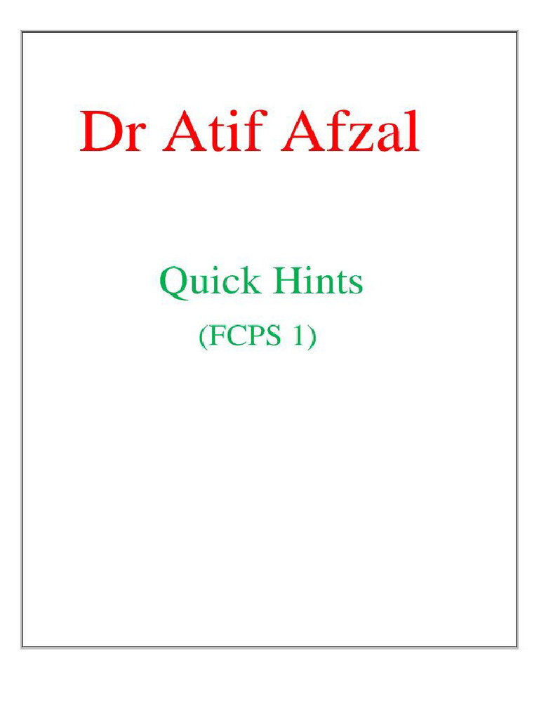 DR Atif Afzal | PDF