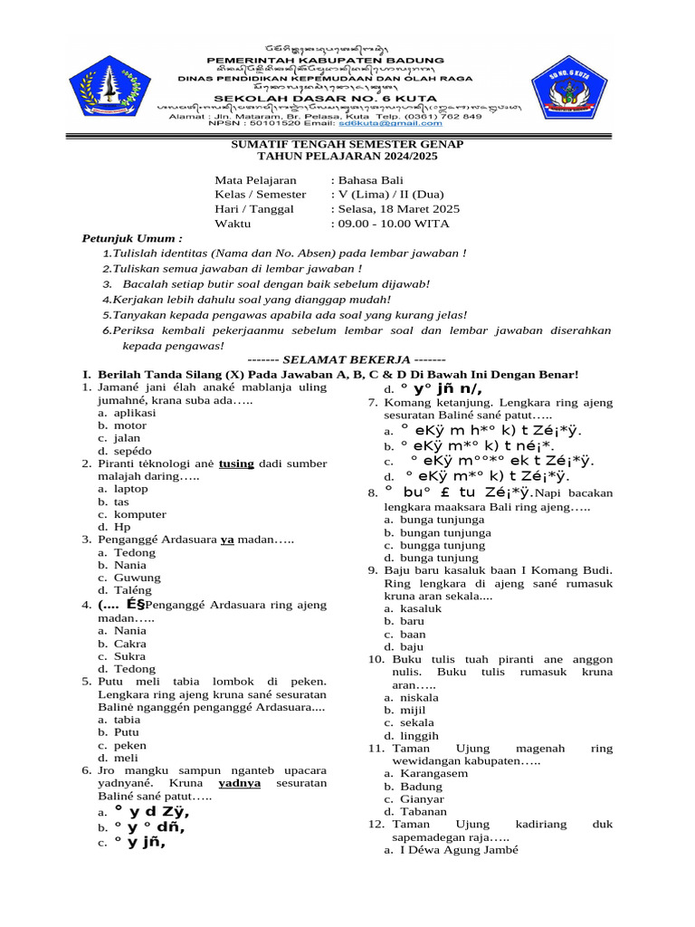 Pas - Kelas 5 - SMT 2 | PDF