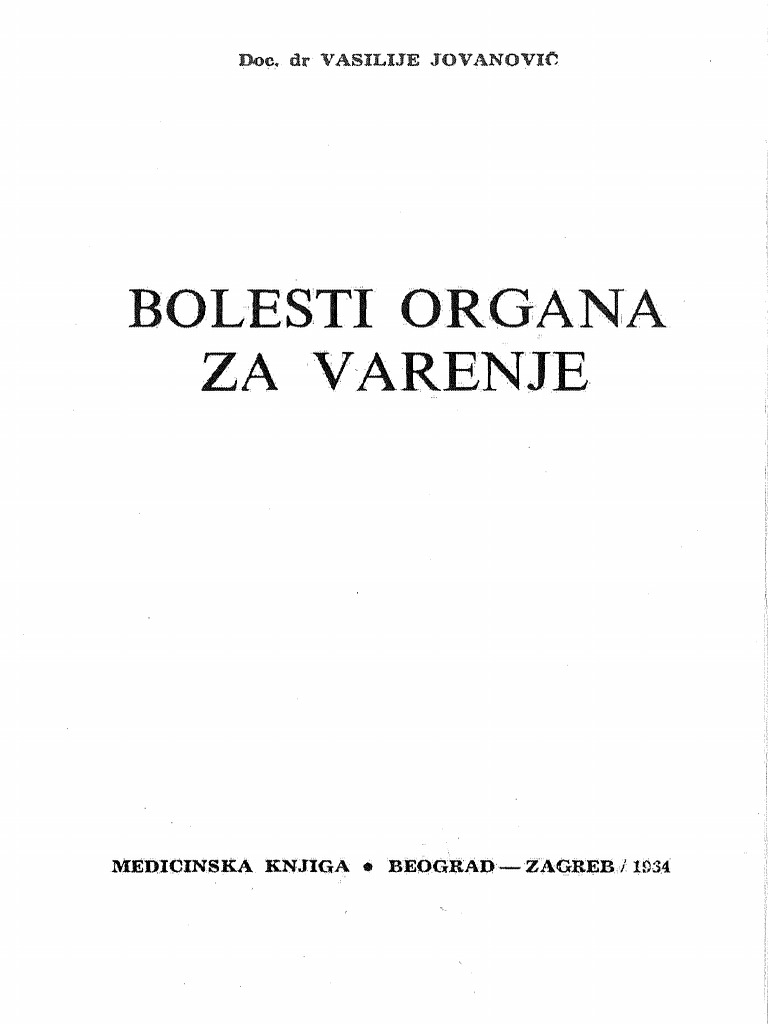 Bolesti Organa Varenja | PDF