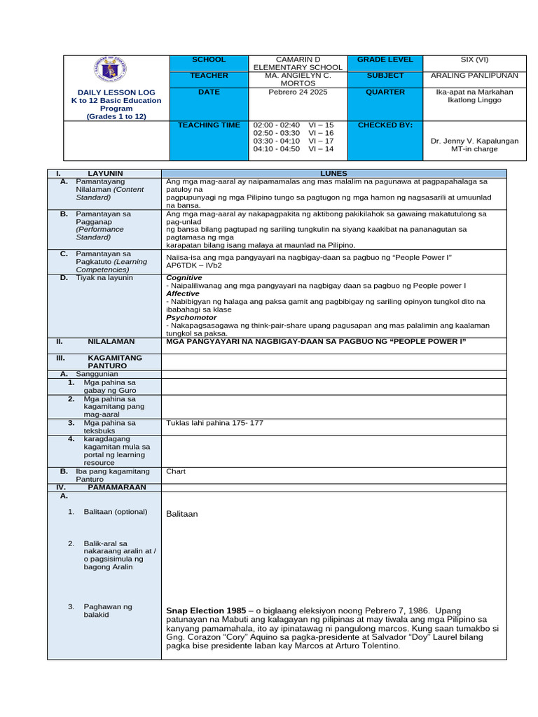 AP Qrt 4 Week 3 Day 1 | PDF