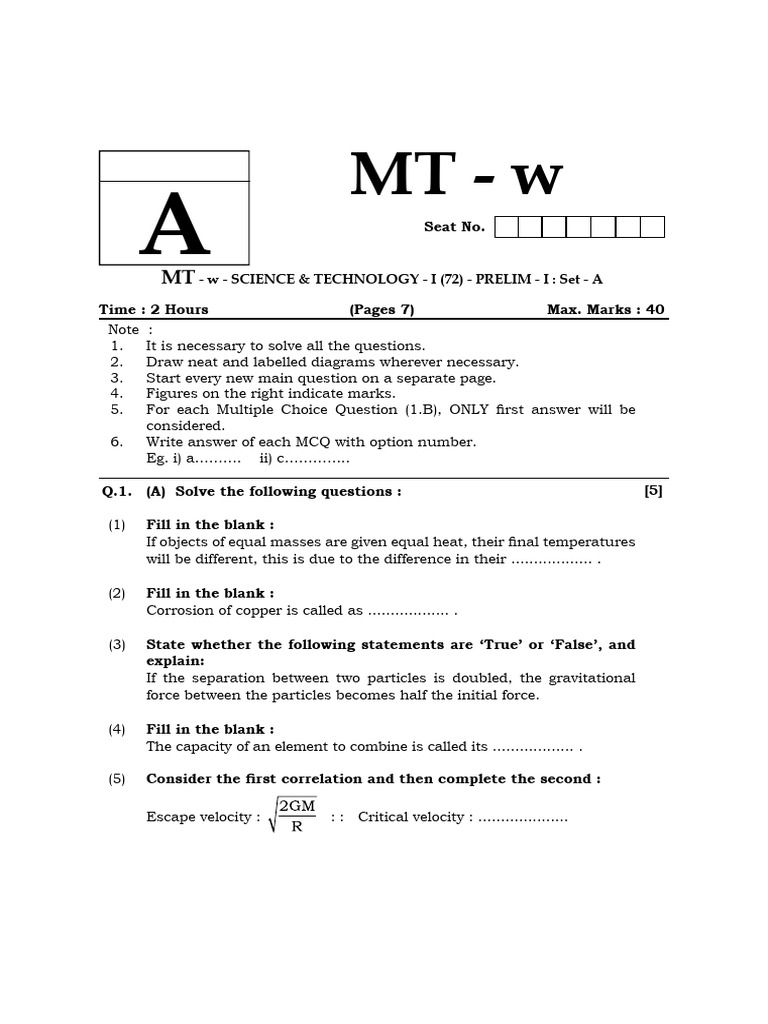 science1 A | PDF | Force | Water