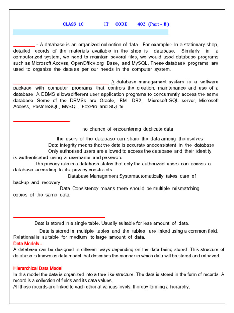 517-c-5111-RDBMS NOTES - 1 - 240707 - 092718 | PDF | Databases ...