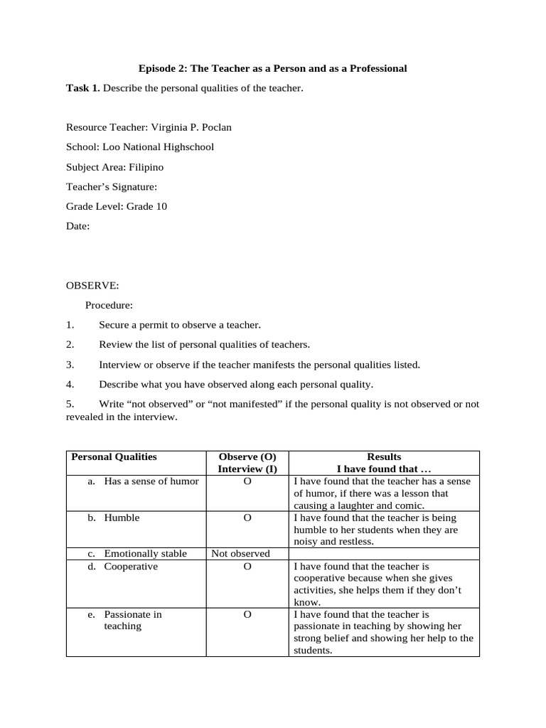 Episode 2 | PDF | Teachers | Mentorship