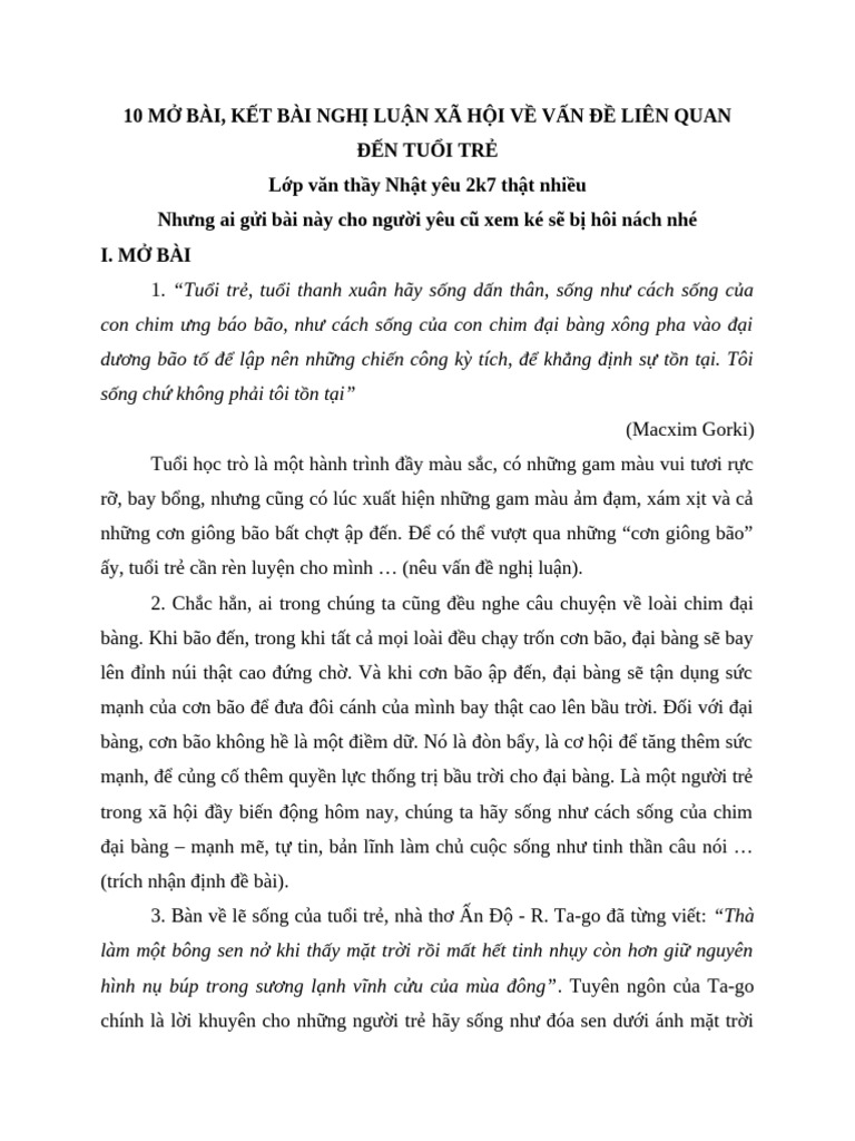 10 MB, KB NLXH LIÊN QUAN ĐẾN TUỔI TRẺ - OK | PDF