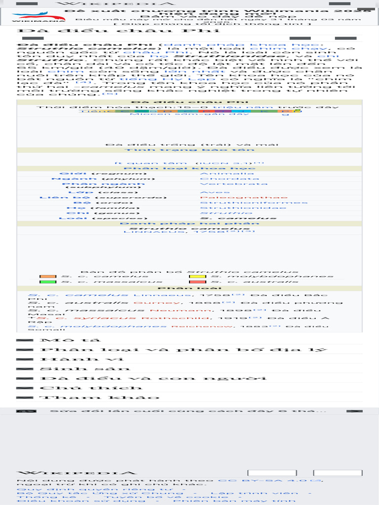Đà Điểu Châu Phi - Wikipedia Tiếng Việt | PDF