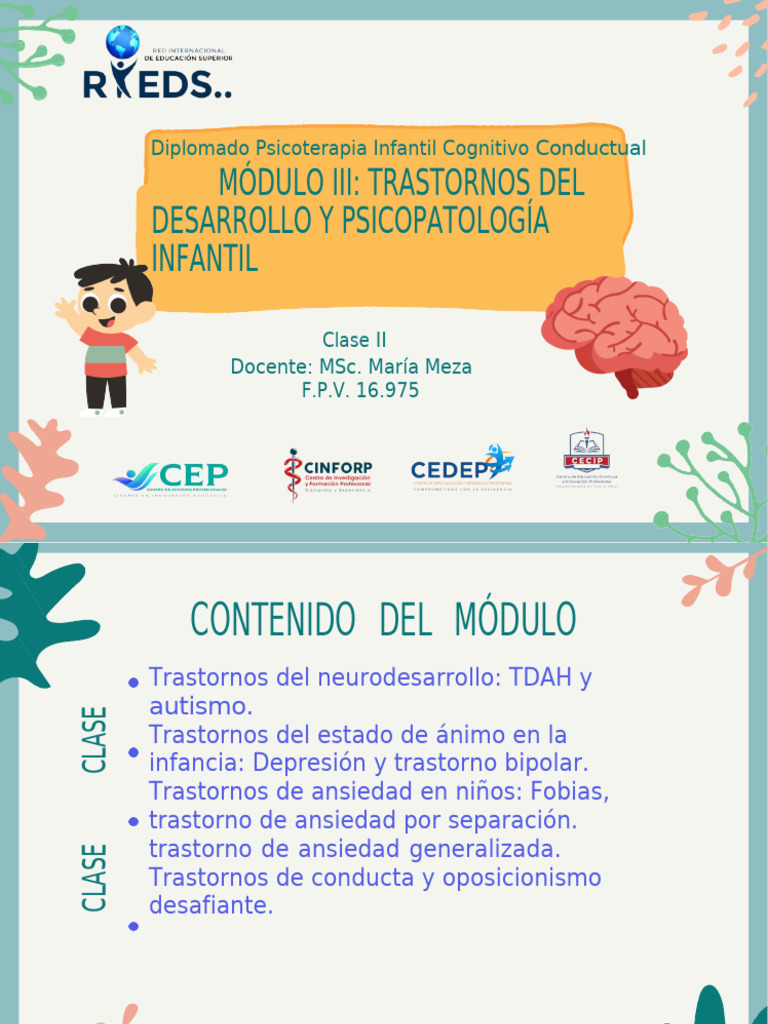 Diplomado en Psicoterapia Infantil: Módulo III | PDF | Desorden ...