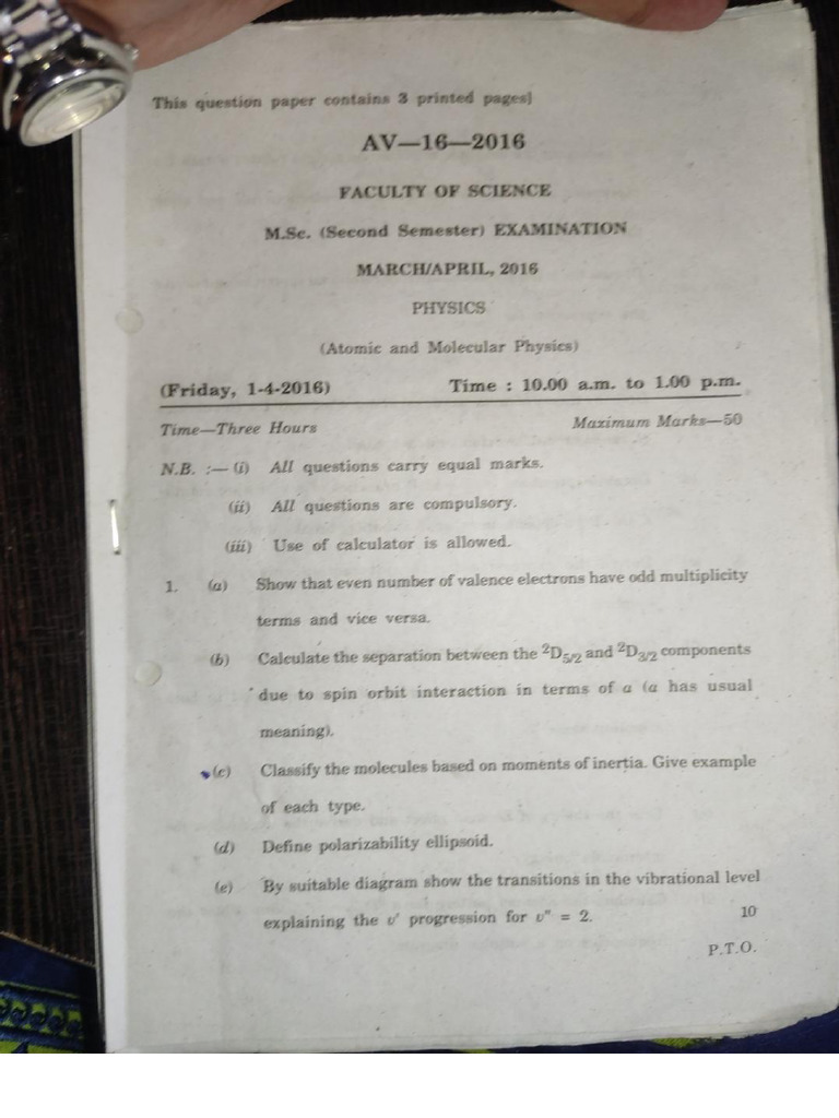 AMP Question Paper | PDF