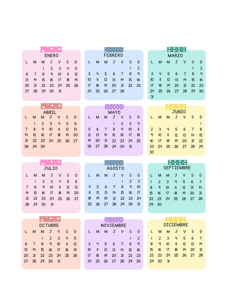 Calendario Mensual Detallado | PDF | Pandemia