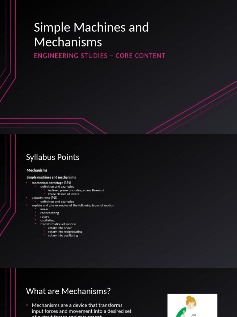 Understanding Simple Machines & Mechanisms | PDF | Lever | Machines